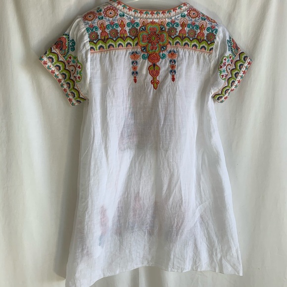 Johnny Was | Tops | Johnny Was For Sundance Embroidered Linen Top ...